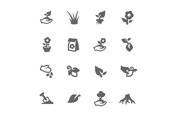 Simple Growing Plants Icons, an Icon by Davooda