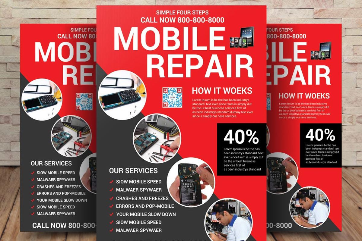 Mobile Repair Flyer, a Flyer Template by graphicforest