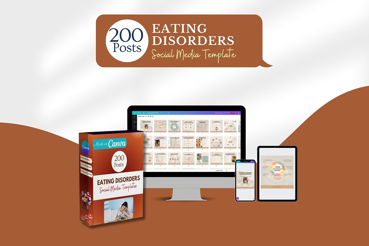 200 Eating Disorders Canva Templates, a Social Media Template by Viral ...
