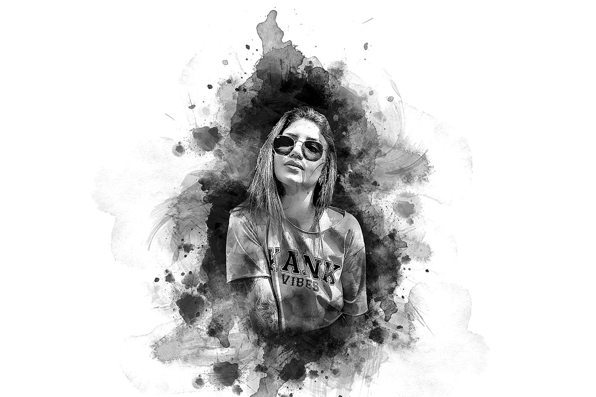 Ink Bleed Effect Photoshop Action, an Action Add-On by Studio Retouch