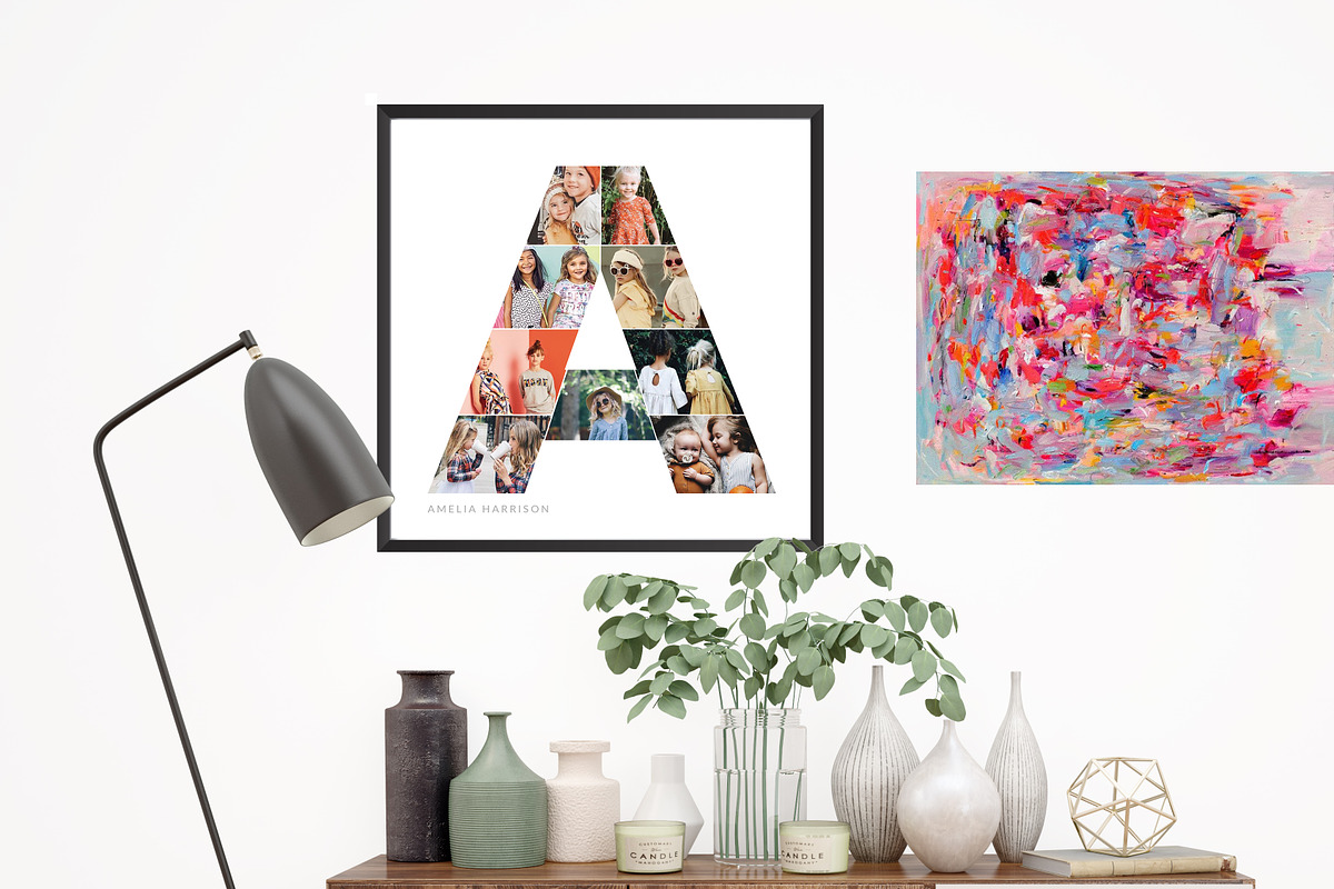 Letter A photo collage, a Stationery Template by AIW SOLUTIONS