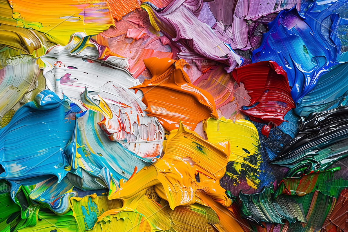 50 Oil Paint Textures, a Texture Graphic by UnicDesign