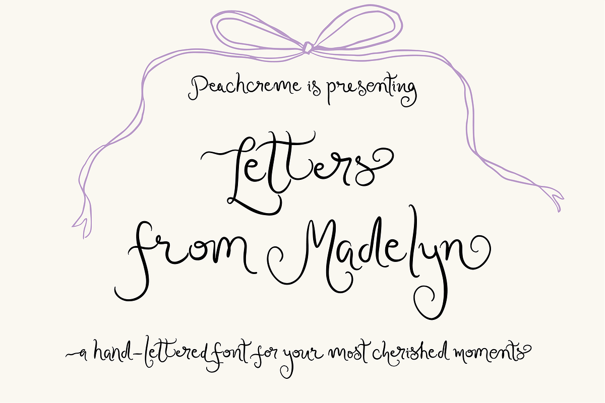 Letters from Madelyn - Script Font, a Handwritten Font by PeachCreme