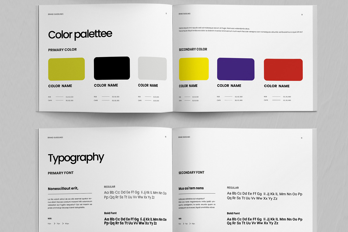 Minimal Brand Guidelines Brochure