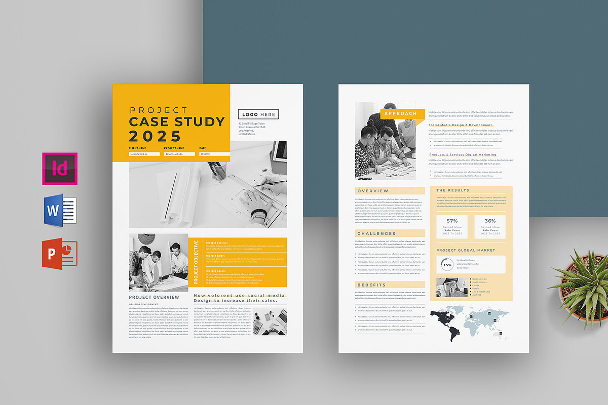 Case Study | Word & Indesign, a Flyer Template by obayes | Creative Market