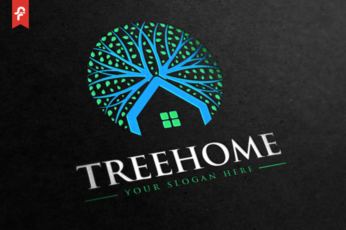 Tree Home Logo, a Branding & Logo Template by ft.studio