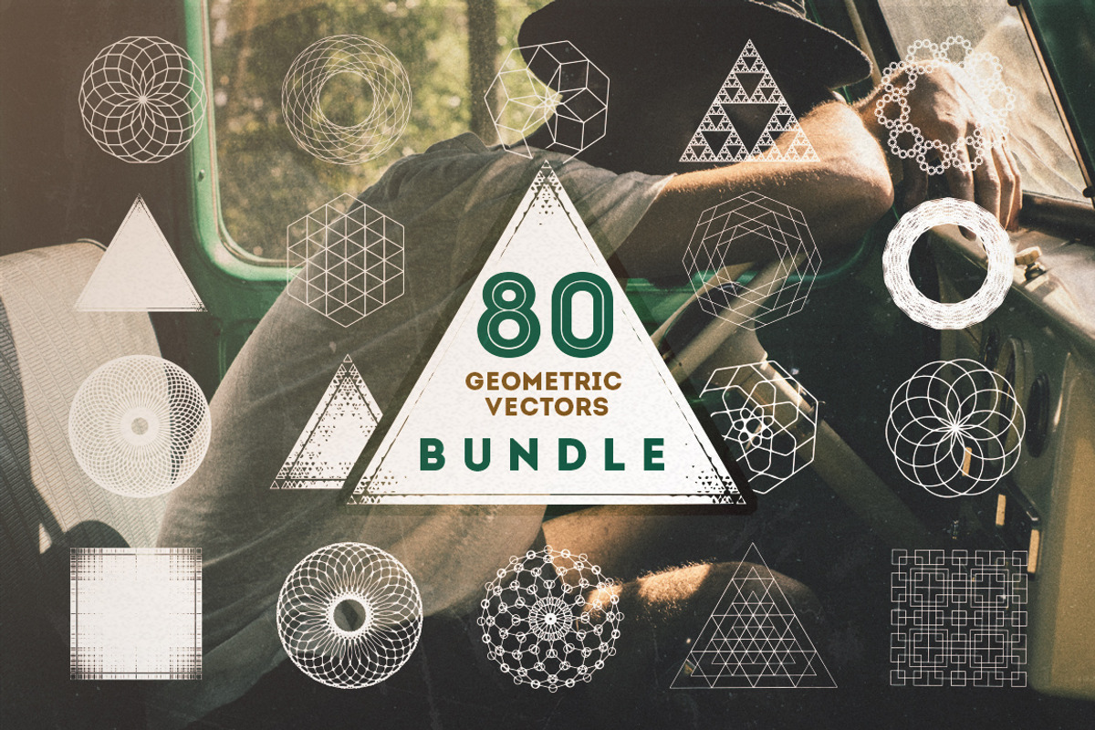 80 Geometric Vectors Bundle, an Object Graphic by Layerform Design Co.