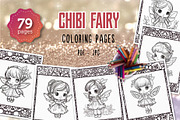 79 Chibi Fairy Coloring Pages, a Person Illustration by Blue Digital Studio