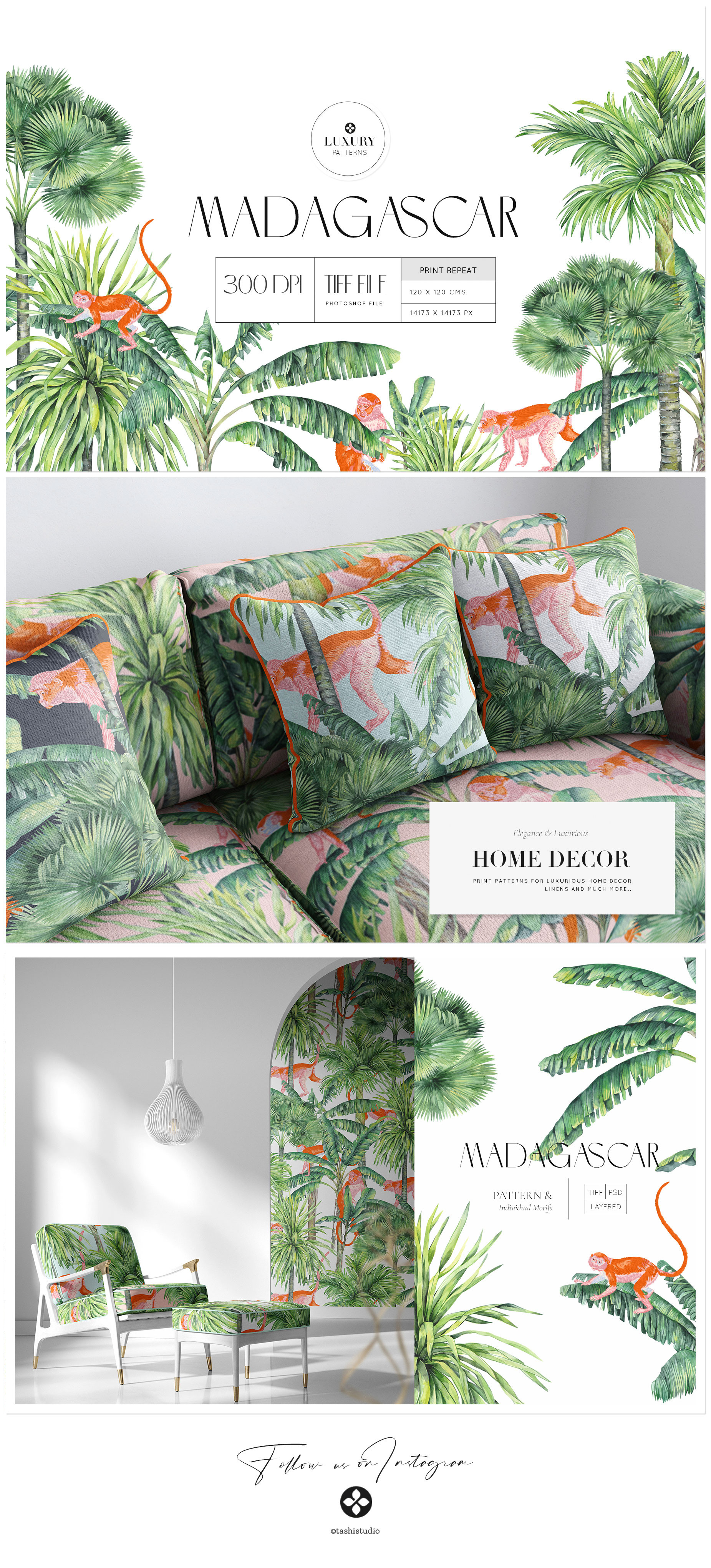 Madagascar, luxury Patterns!, a Pattern Graphic by TSTUDIO