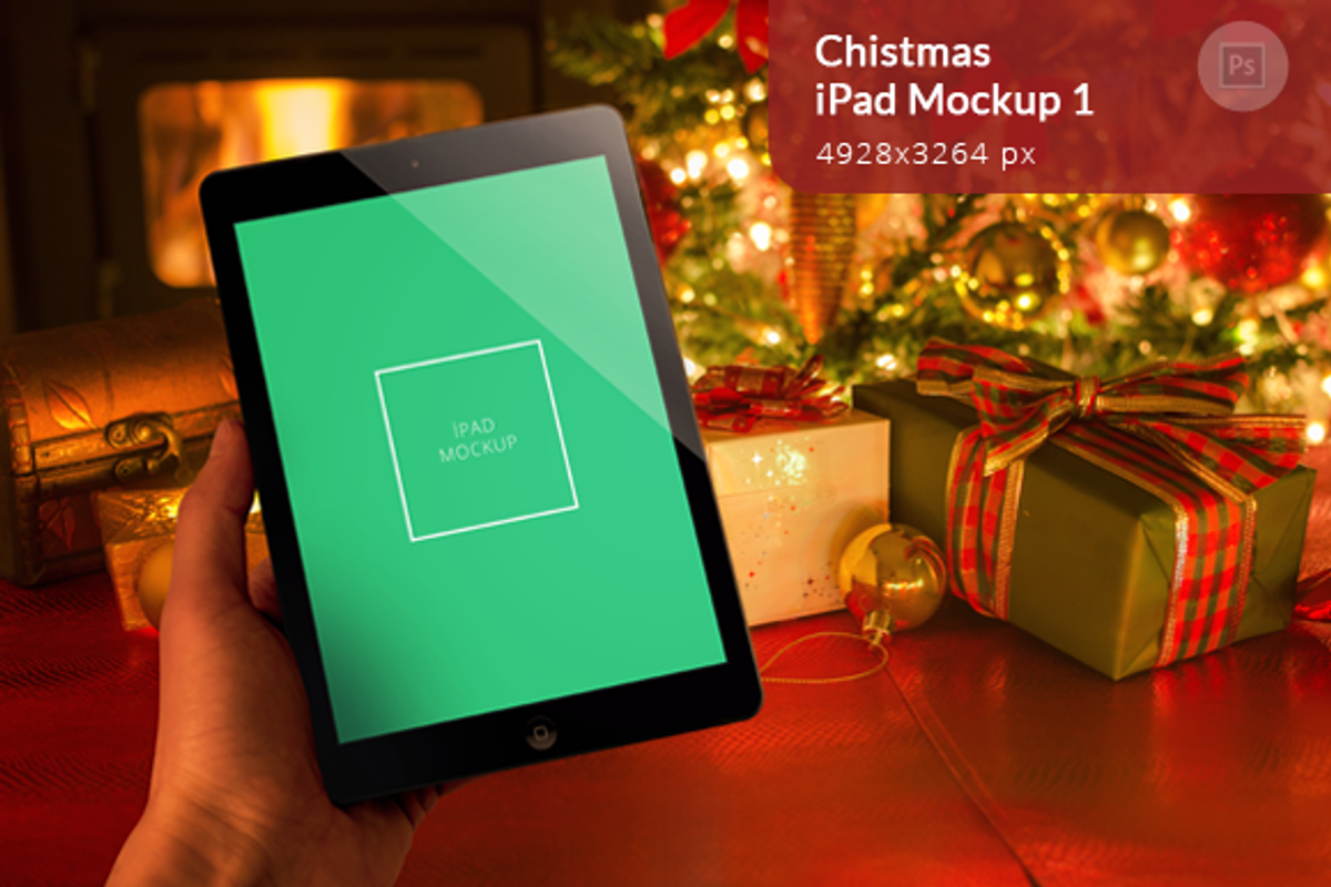 Christmas iPad Mockup 1, an iPad Mockup by RSplaneta