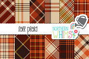 Orange and Brown Fall Plaid | Graphic Patterns ~ Creative Market