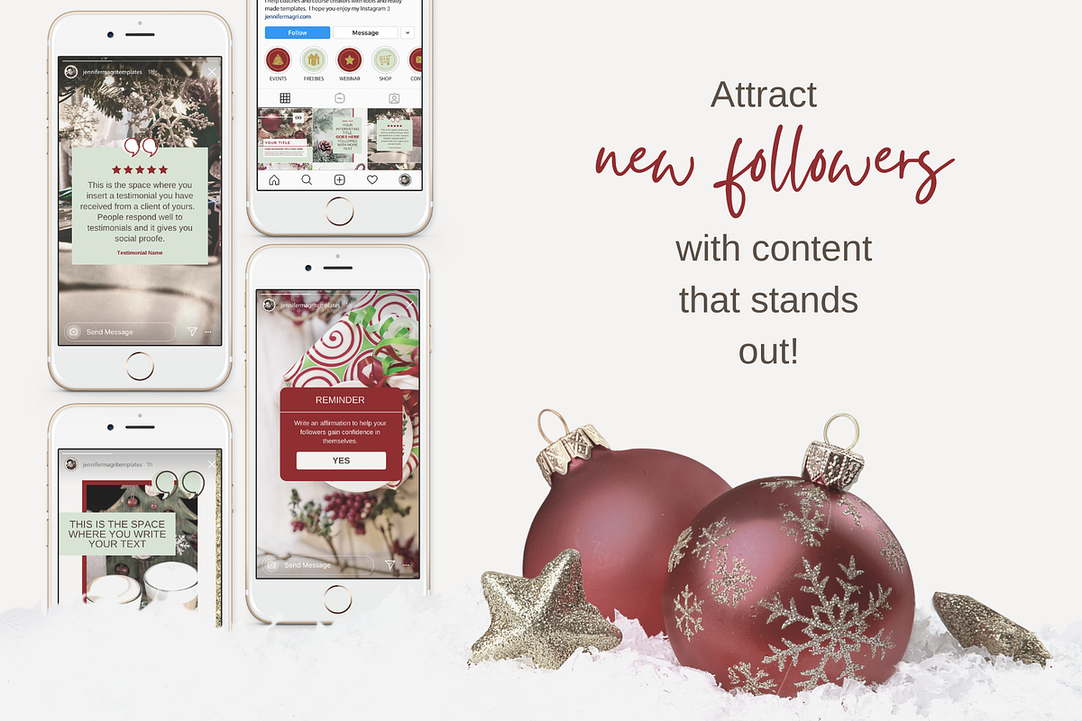CHRISTMAS INSTAGRAM TEMPLATE BUNDLE