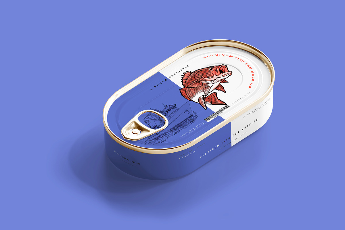 Aluminum Fish Can Mockup, a Cups & Container Mockup by pmvch