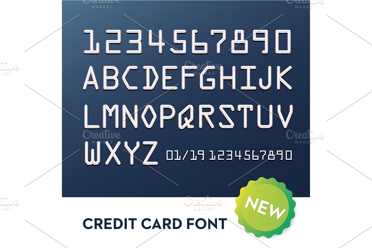 Font for credit cards, a Font by ToozDesign