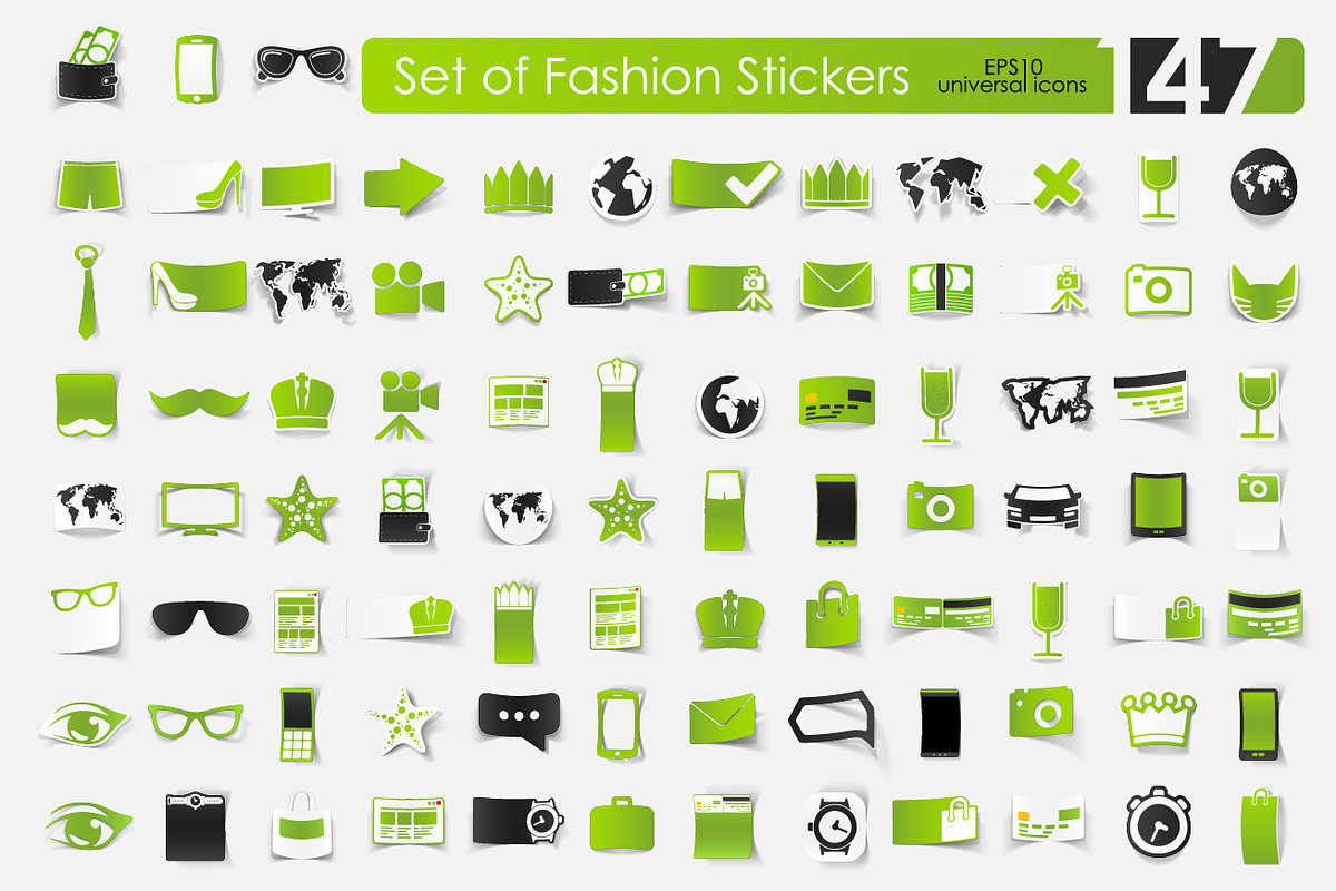 147 FASHION stickers, an Icon by Palau