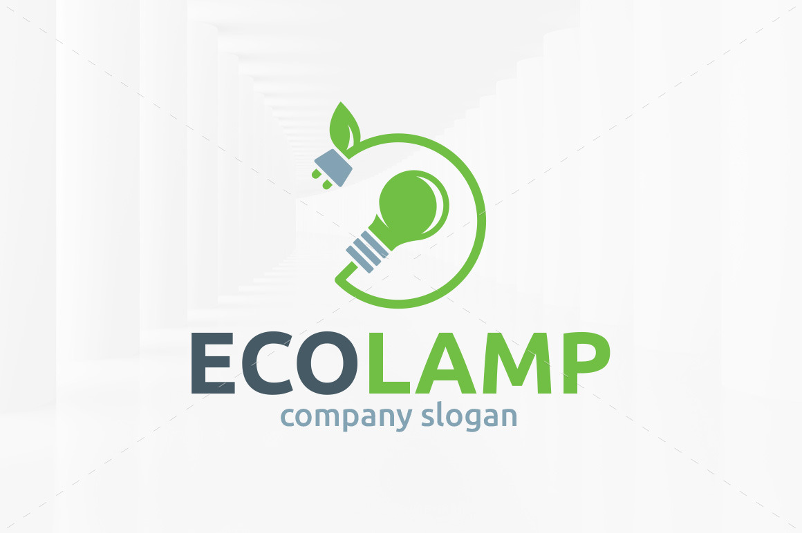 Eco Lamp Logo Template, a Branding & Logo Template by LOGOMAGINE
