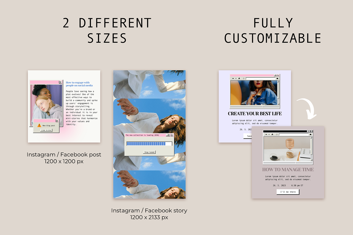 Retro Digital Instagram Template