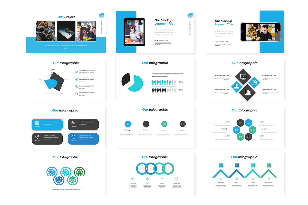 Lantech - Powerpoint Template, a Presentation Template by AQR Studio