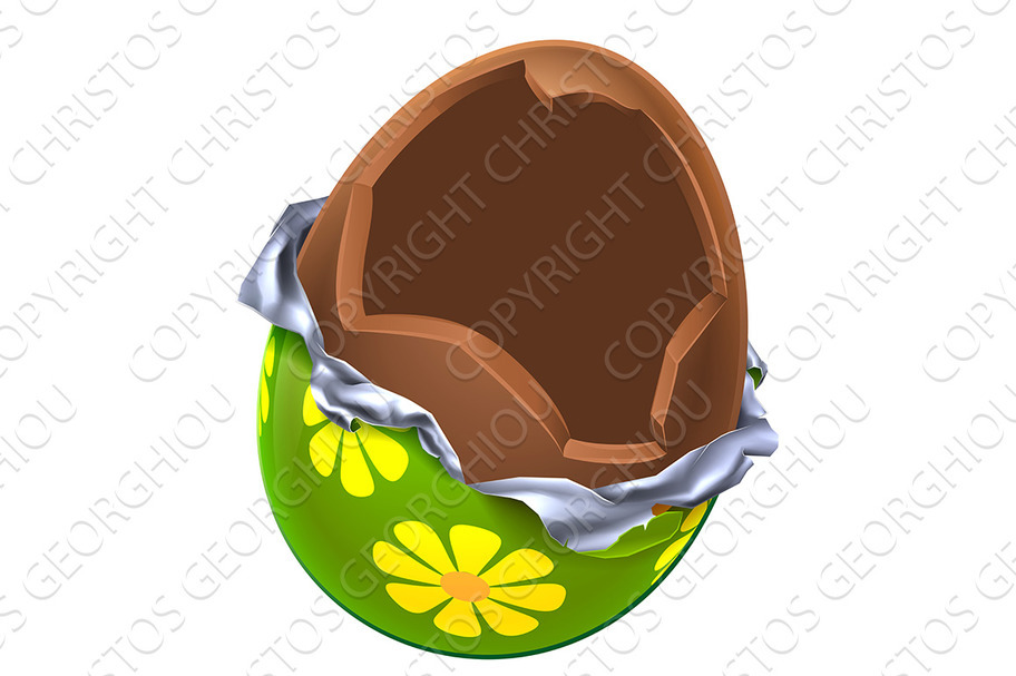 Easter Egg Chocolate Broken Open, a Decorative Illustration by Christos ...