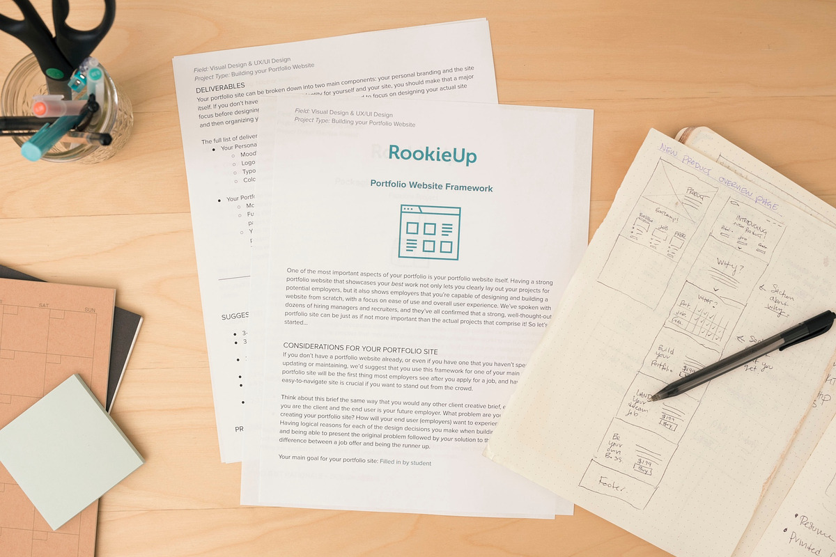 Design Portfolio Starter Kit, a Resume Template by RookieUp Design ...