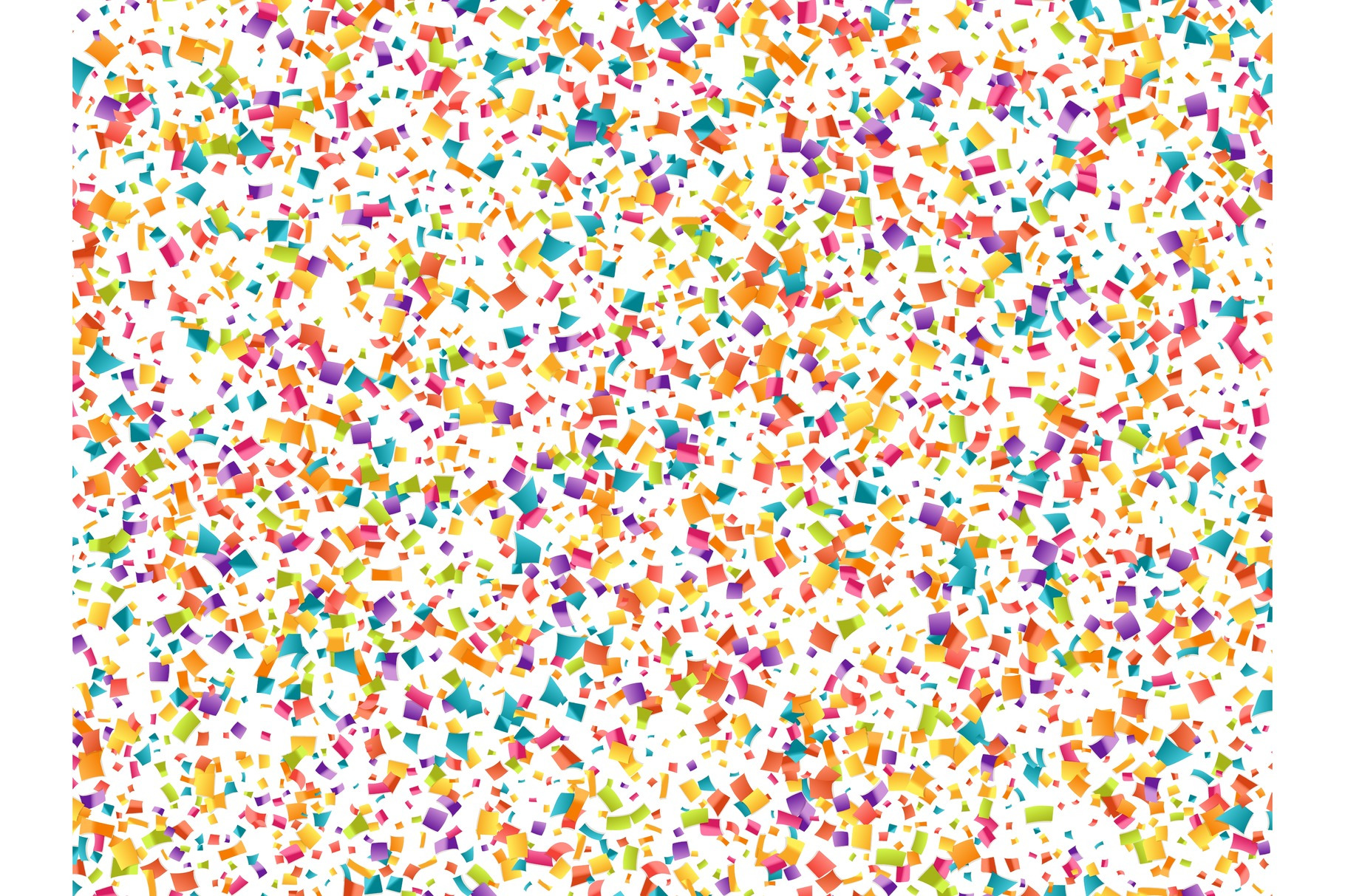 Celebrate pattern background of colored confetti and serpentine., a ...