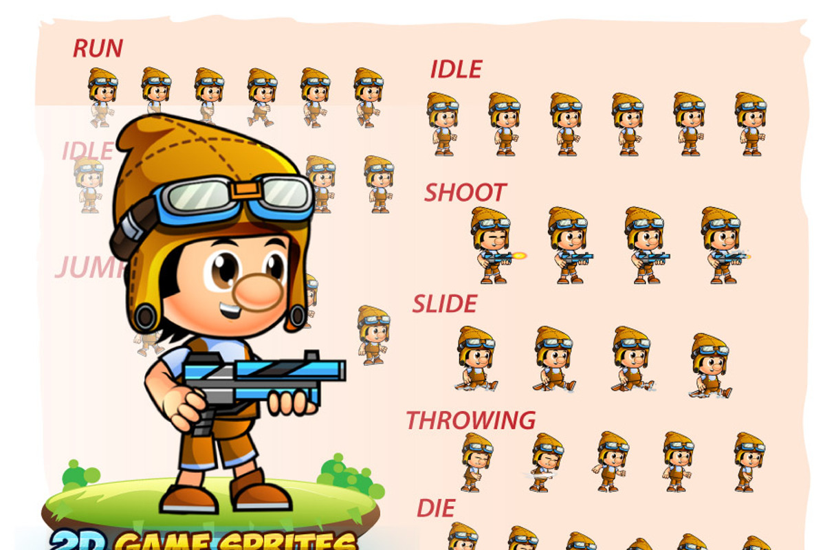 Paul 2D Game Character Sprites, an Illustration by DionArtworks ...