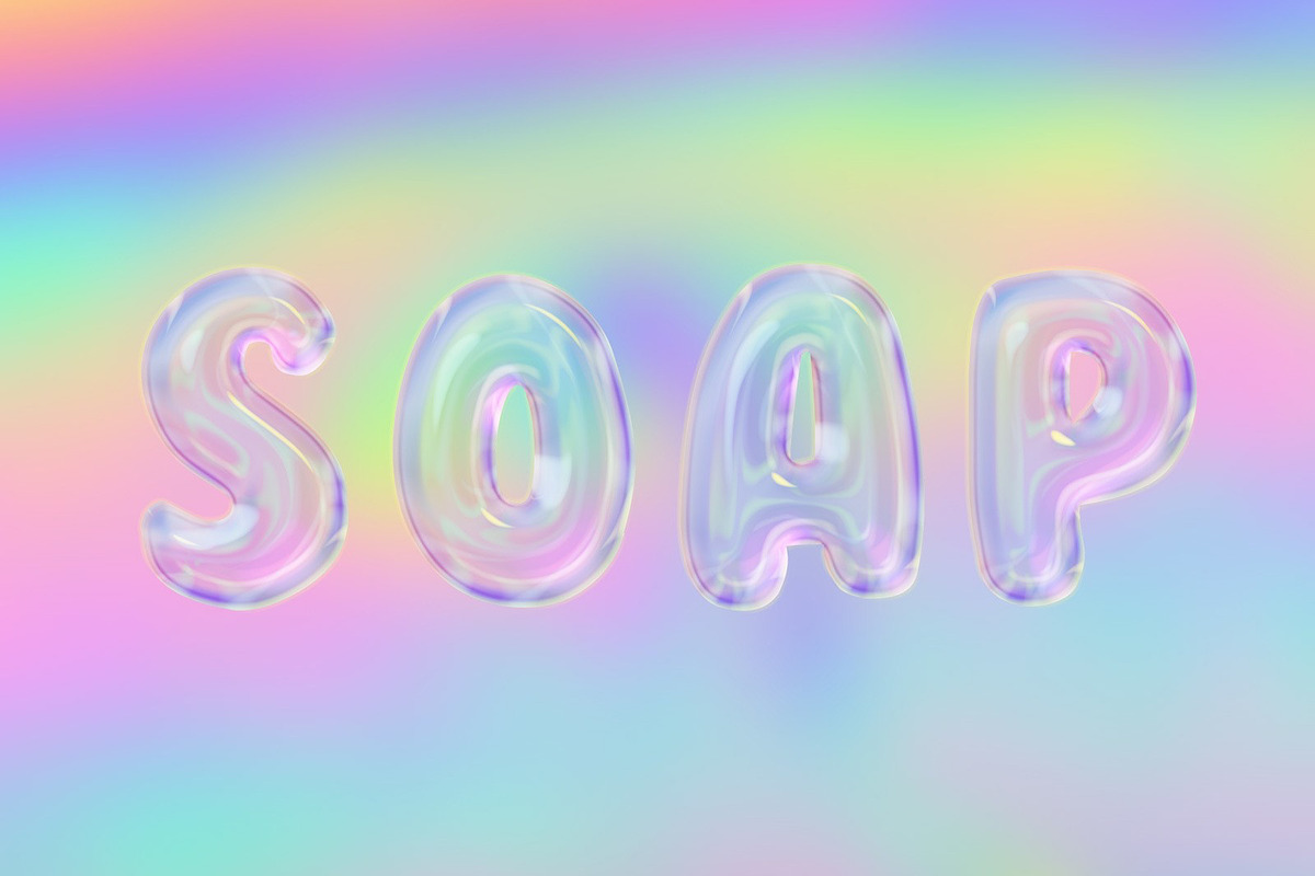 Soap Bubbles Text Effect Mockup, a Mockup by Medialoot