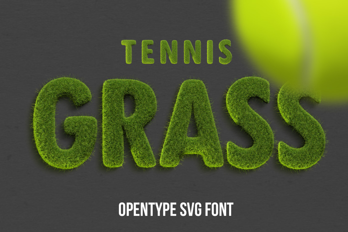 Tennis Grass Font - OpenType Typeface
