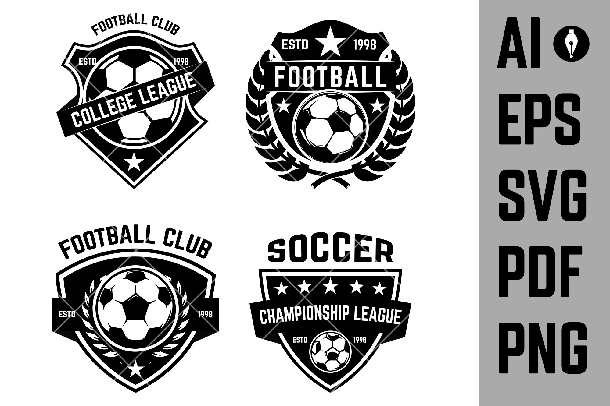 Set of soccer, football emblems., an Object Graphic by Vectorhight