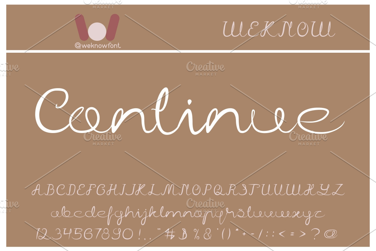continue font