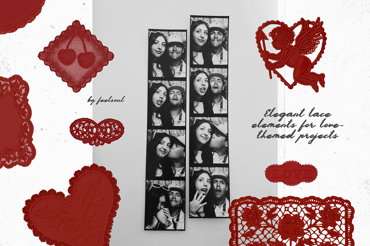 Heartfelt Lace Collection, an Object Graphic by Feelsoul
