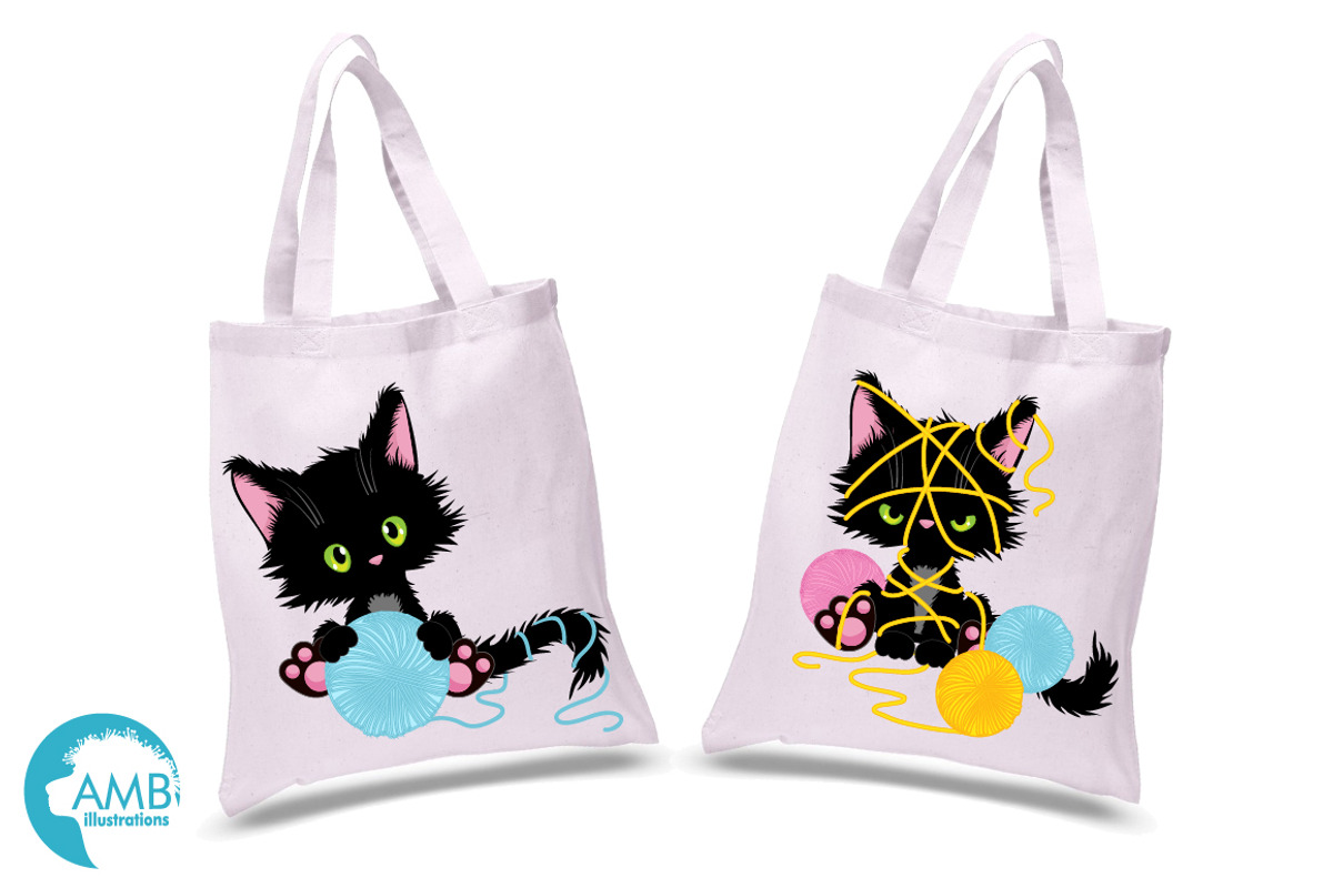 Cat clipart, Kitten Clipart AMB-2649, an Illustration by AMBillustrations