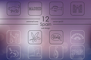 Set of Spain icons, an Icon by Palau