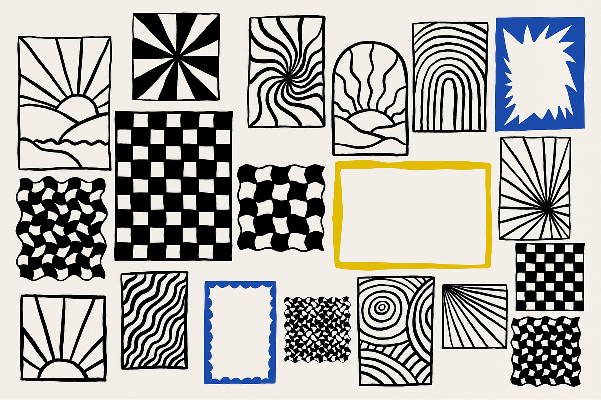 Naive Art Clipart + Posters, an Object Graphic by angelainthefields