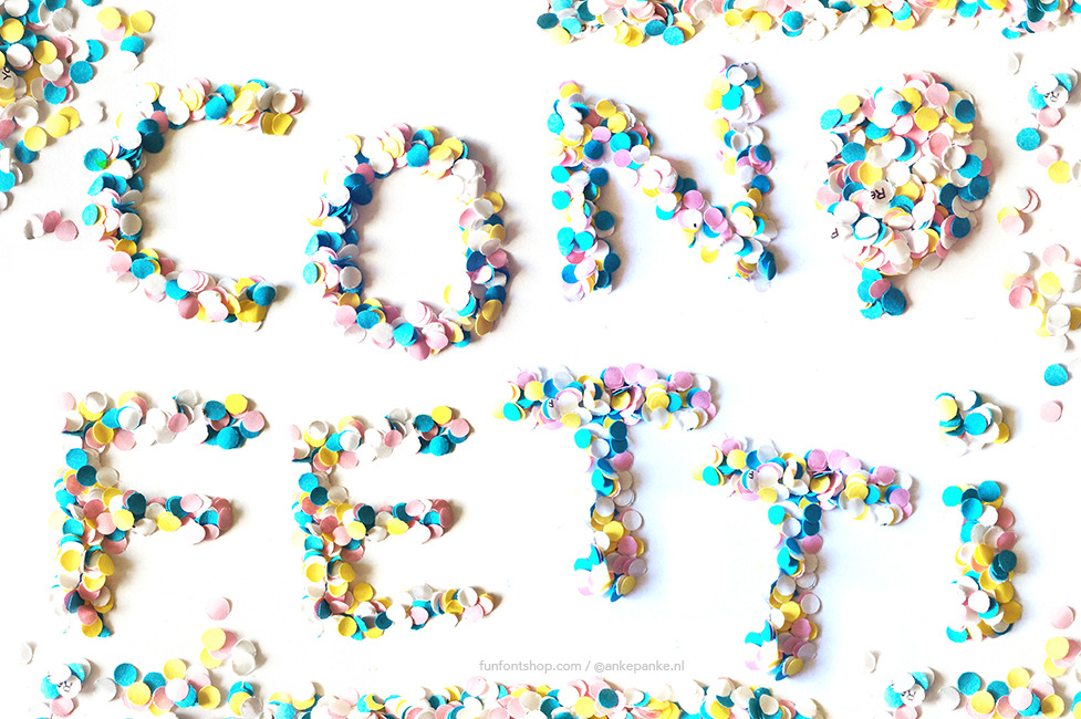 Confetti handmade letters, a Graphic by Fun Font Shop