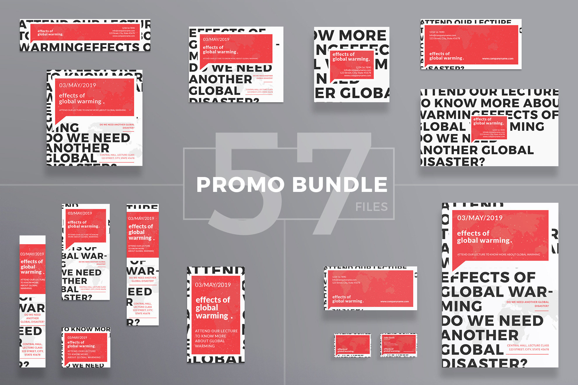 Promo Bundle | Global Warming, a Poster Template by Amber Graphics ...
