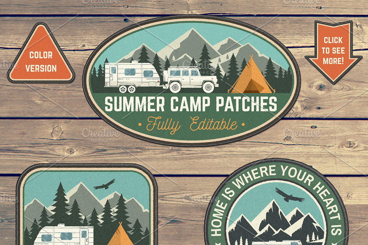 156 Editable Badges and Patches, a Branding & Logo Template by sivVector