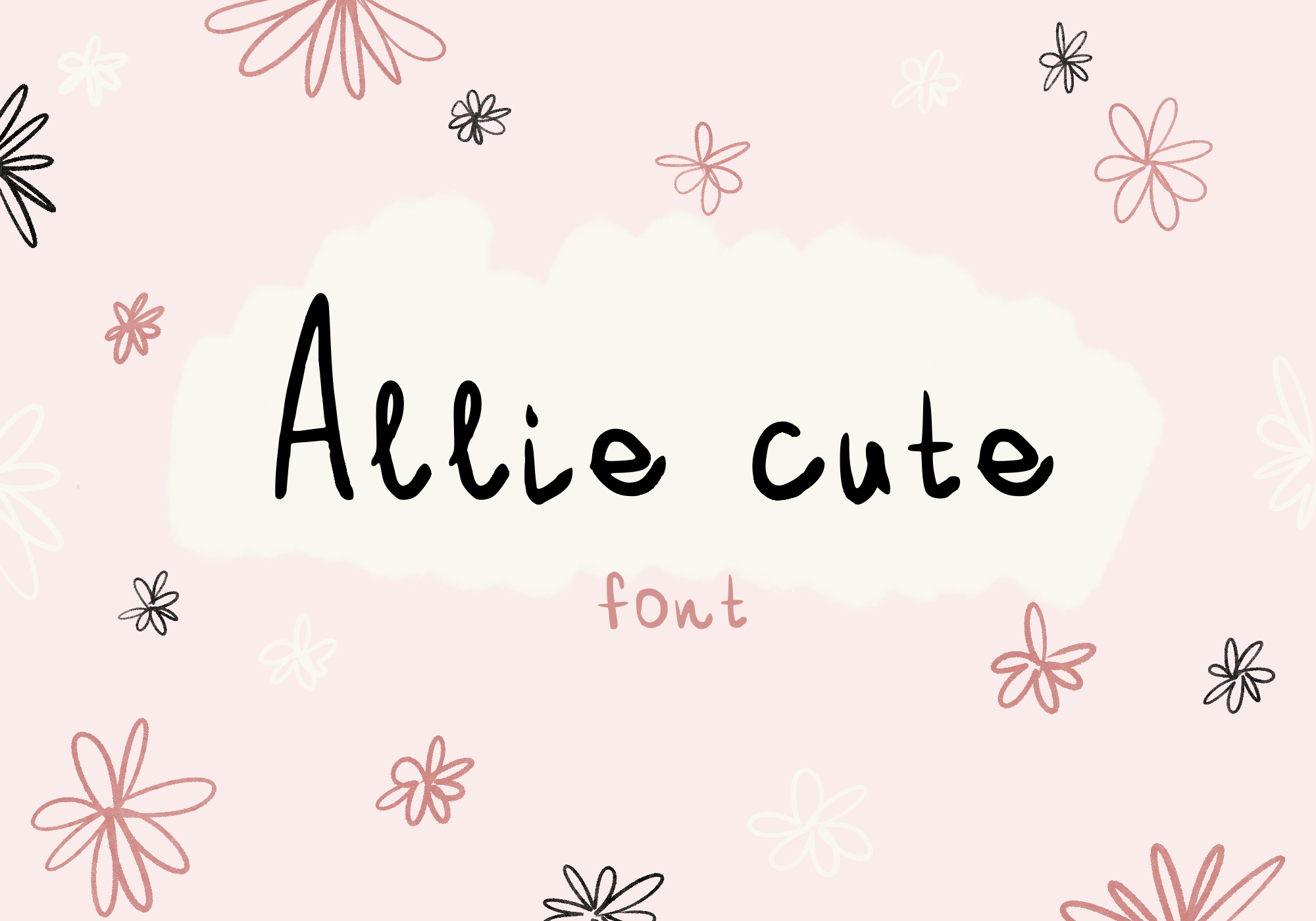 Allie cute font, a Handwritten Font by Allie_art
