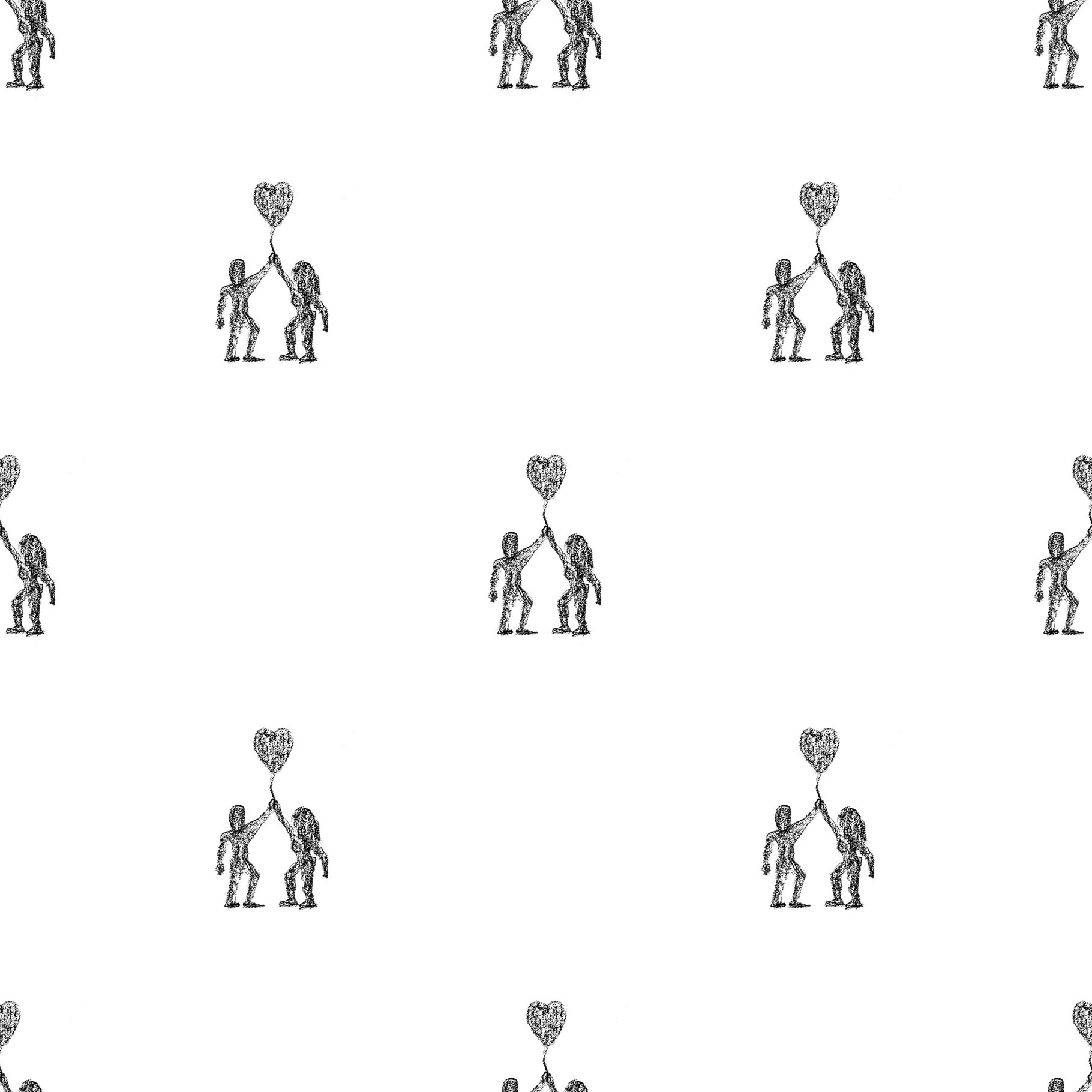 Love Symbol Drawing Motif Seamless P, a Pattern Graphic by ...