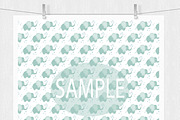 Baby Elephant Digital Paper Patterns, an Illustration by Leska's Digitals