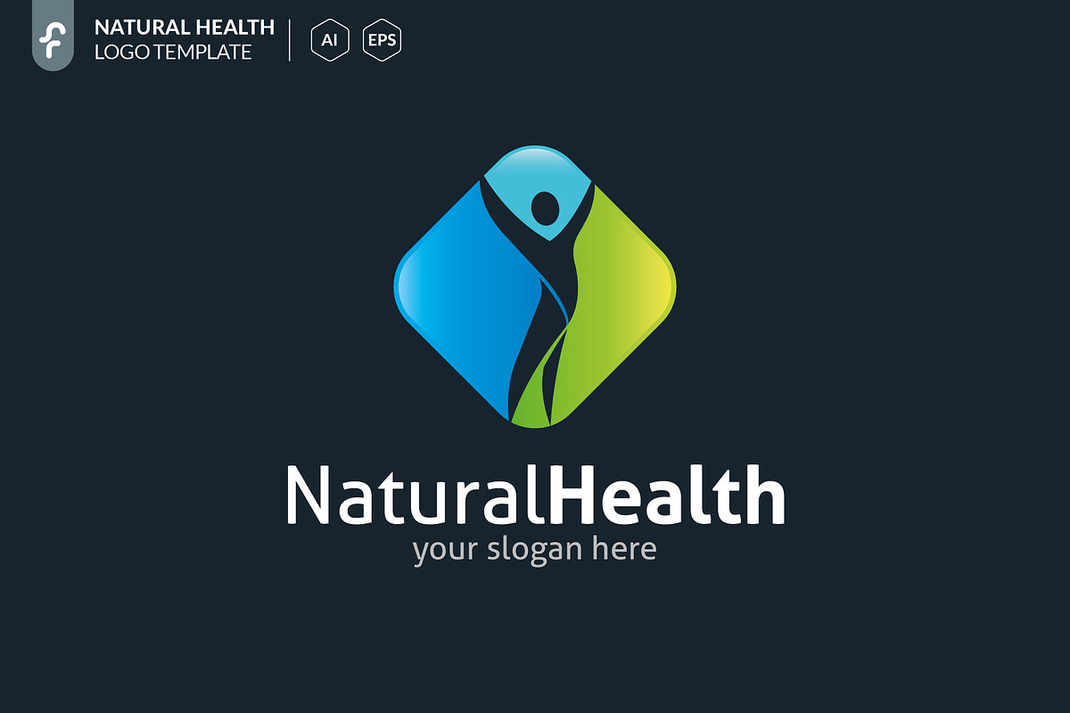 Natural Health Logo, a Branding & Logo Template by ft.studio