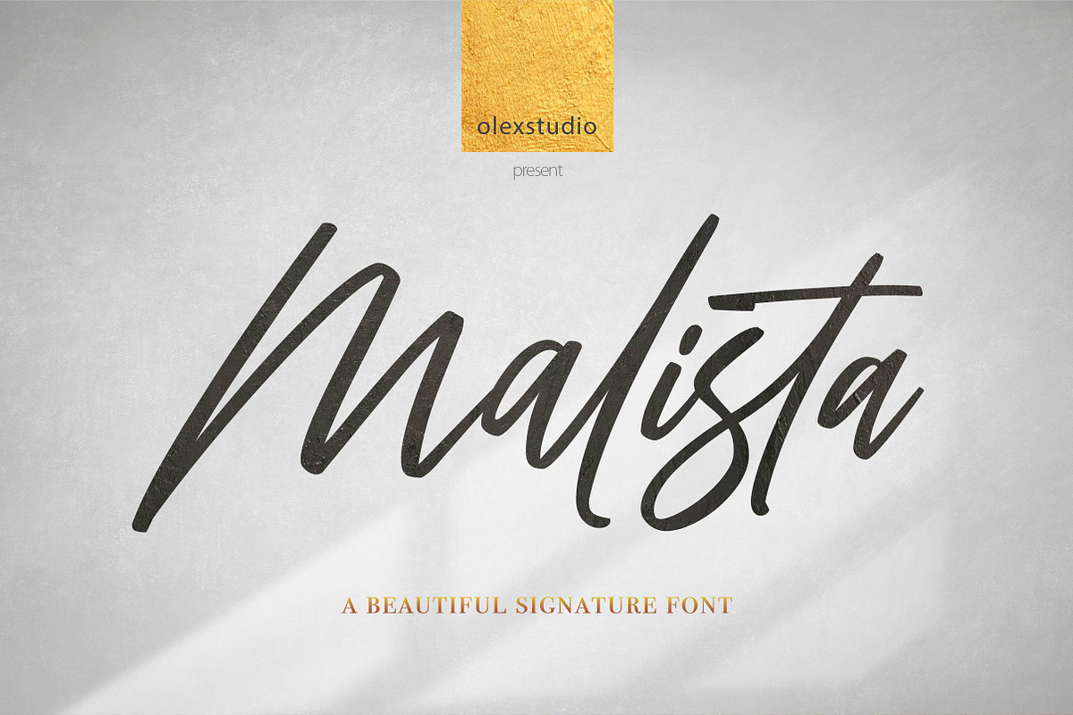 Malista // Signature Script, a Script Font by Olexstudio