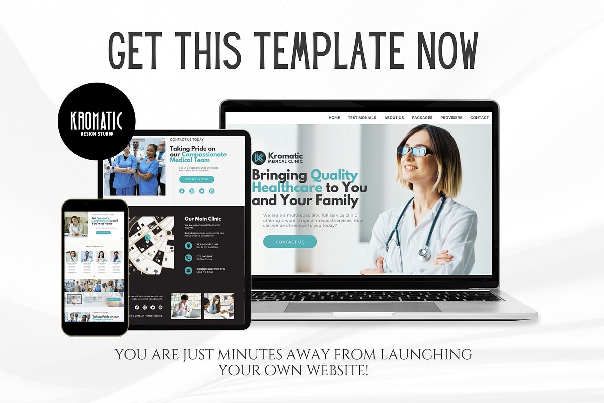 Medical Clinic Canva Website Template