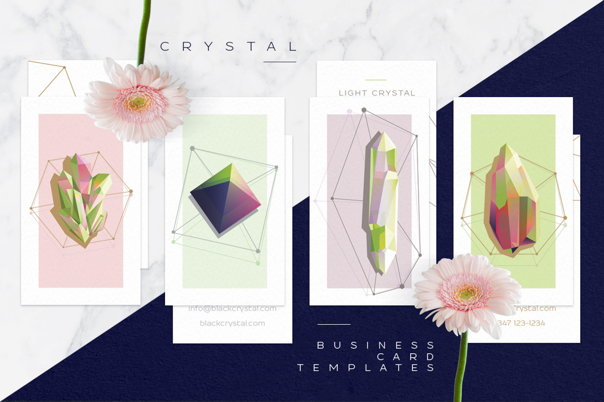 Crystal business card collection, a Business Card Template by Polar Vectors