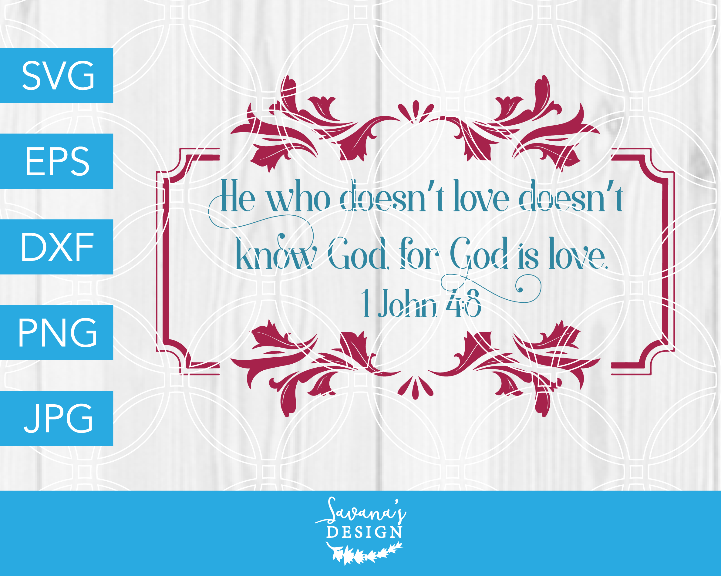 God is Love SVG Bible Verse Cut File, an Illustration by SavanasDesign