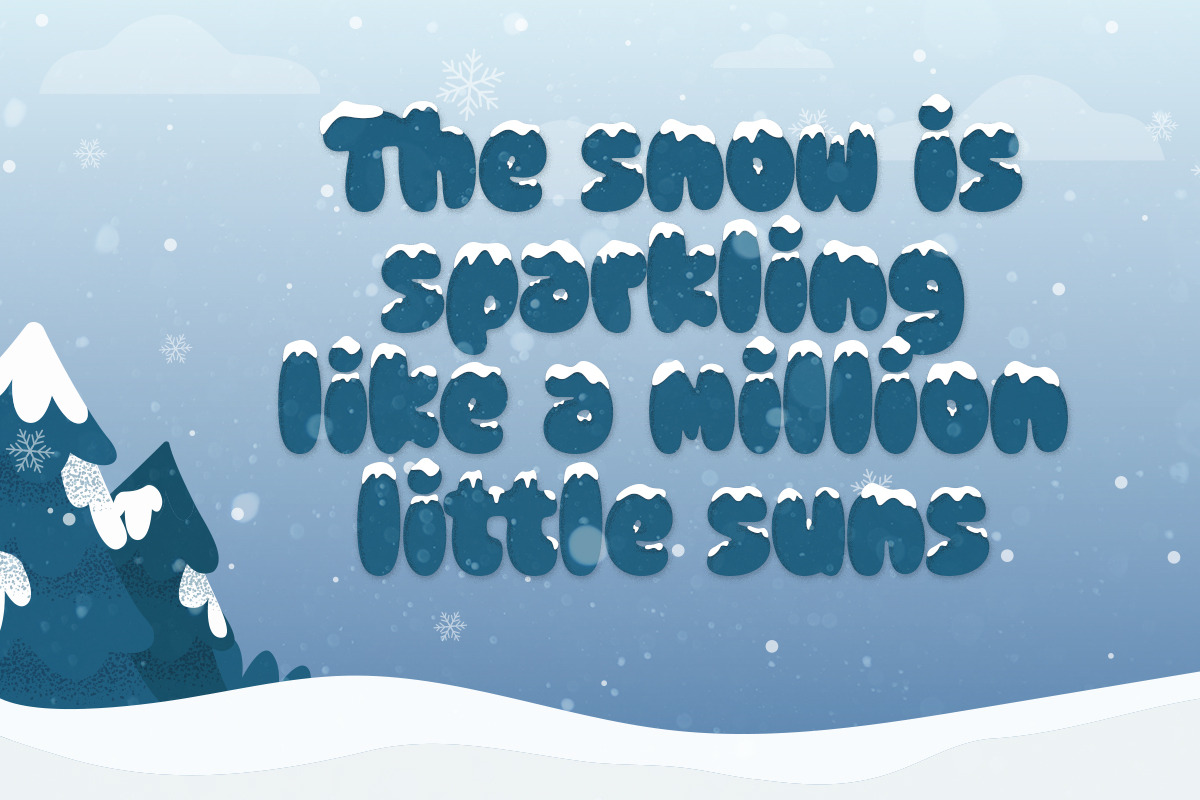 Super Fun Loving Snow Font