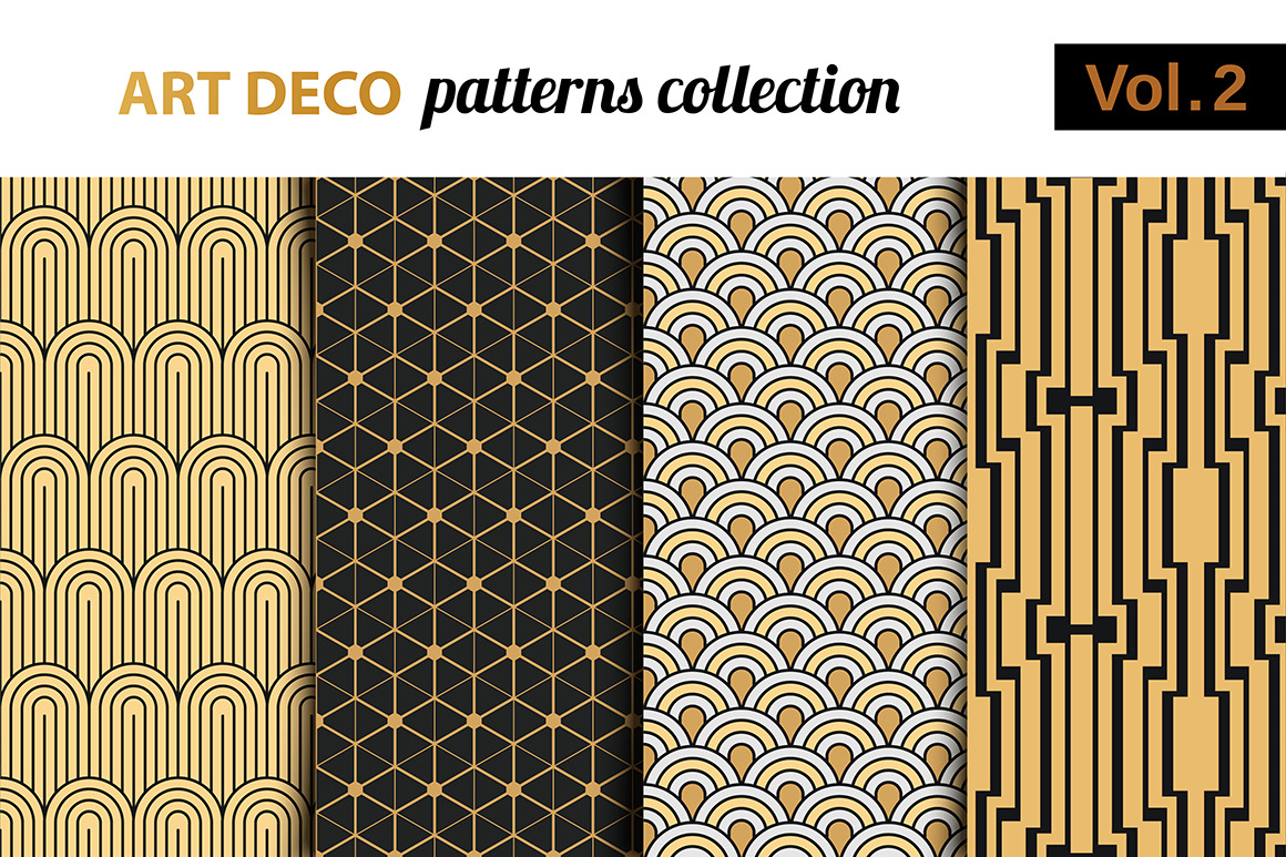 Art Deco vector patterns set 2, a Pattern Graphic by LoveDesignShop