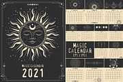 Magic calendar 2021, an Illustration by Chikovnaya