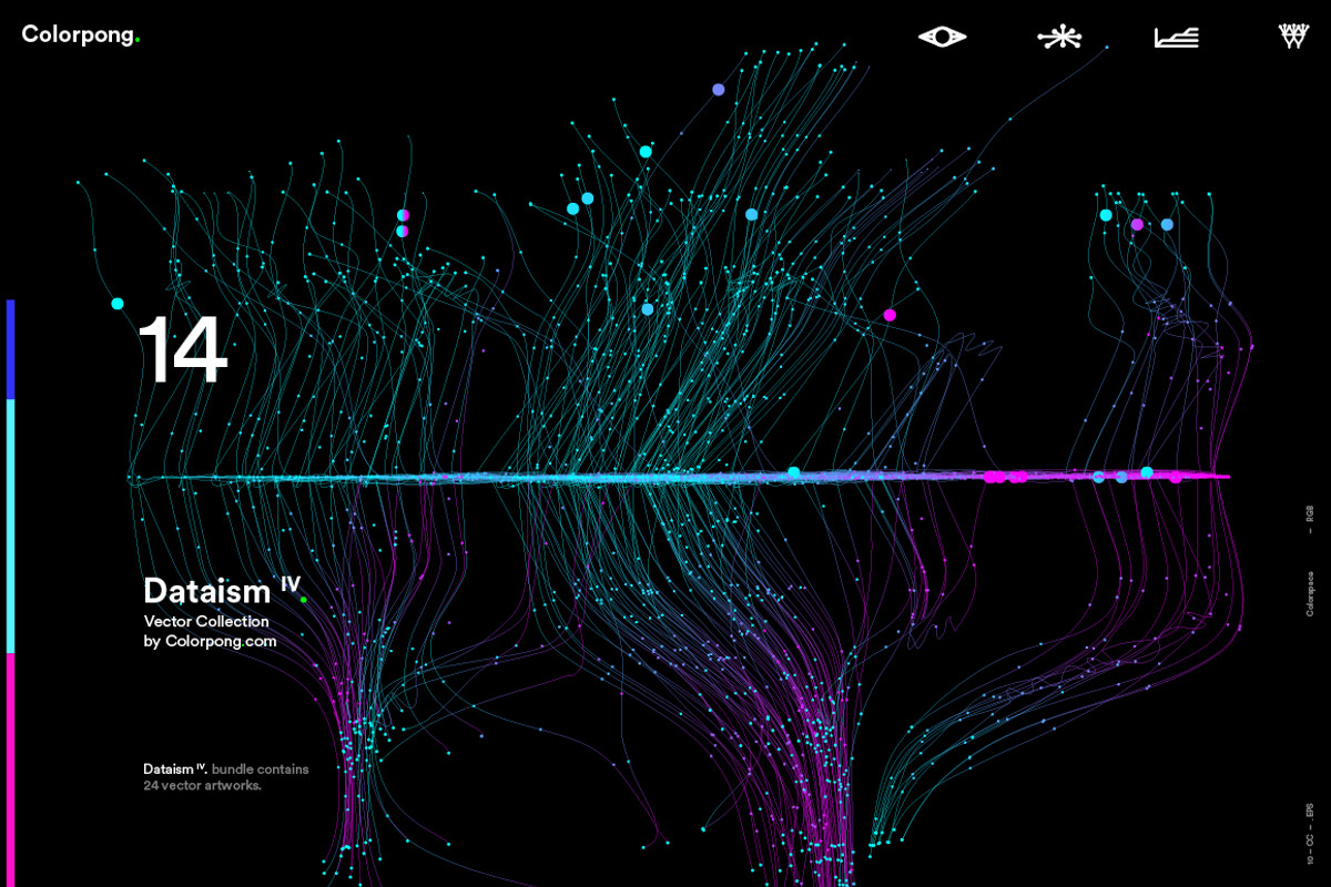 Dataism IV - Vector bundle, a Technology Illustration by Colorpong