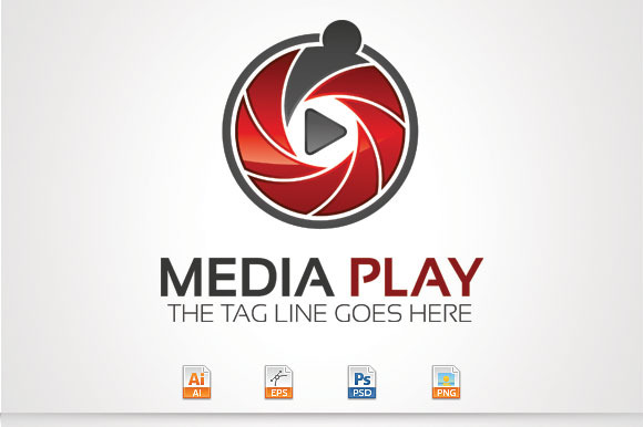 Media Play Logo, a Branding & Logo Template by stock6design